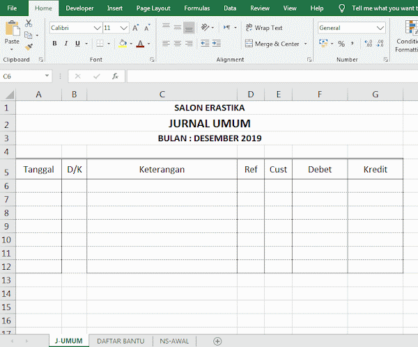 Accounting Corner: KD 11-3 Tahap Pembuatan Form Aplikasi Jurnal Umum