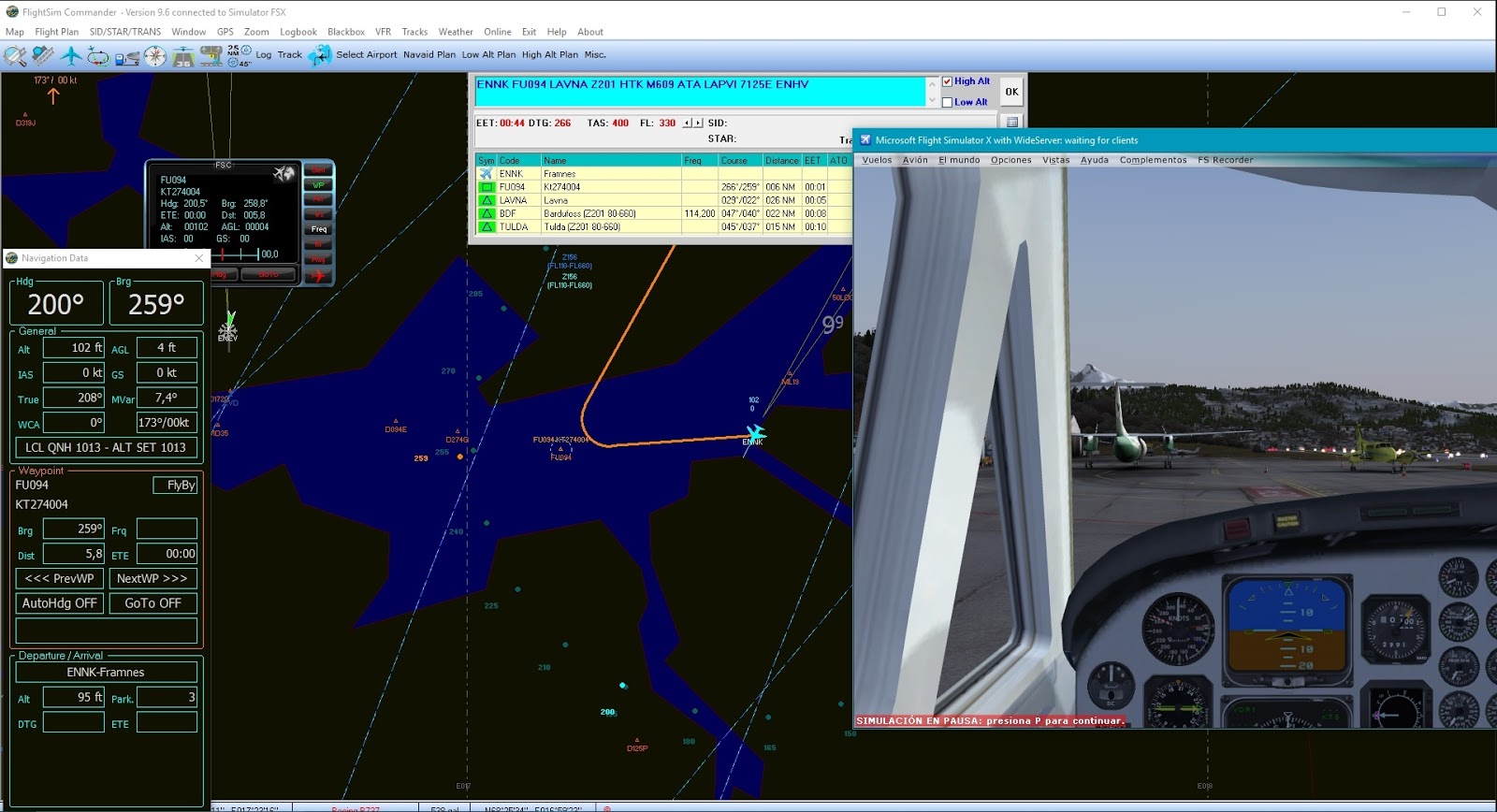 Mapa de vuelo con FSX y FS Commander
