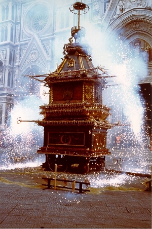 Florence by Denis: EASTER IN FLORENCE (THE EXPLOSION OF THE CART)