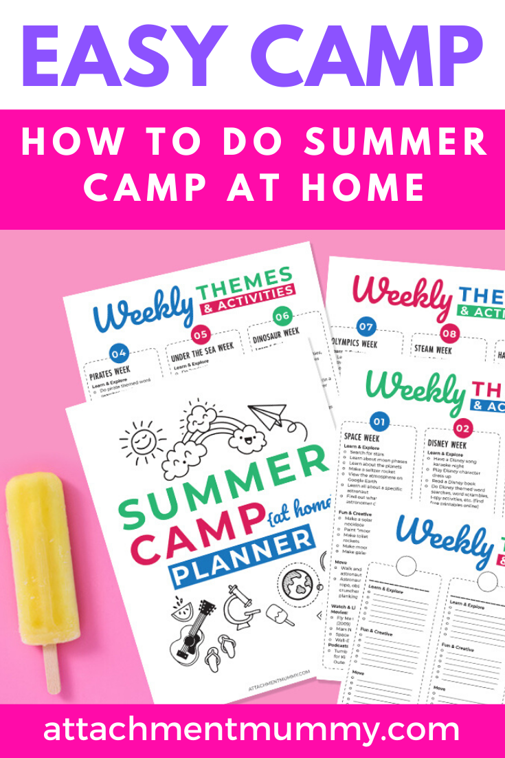 Summer Camp at Home Planner {with 9 Weekly Themes & Activity Ideas}