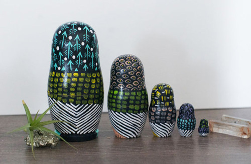 My Owl Barn: Gorgeous Hand Painted Nesting Dolls by Periwinkle Nuthatch