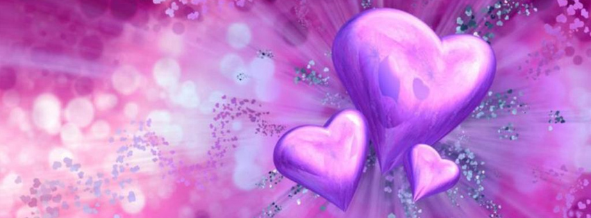 All Facebook cover images: Purple Hearts Facebook Cover