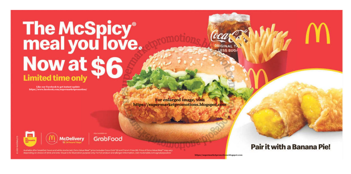 McDonald's McSpicy Meal Promotion 16 July 2020 ~ Supermarket Promotions