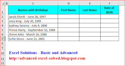 Flash Fill - Split Cells in Excel – Step by Step | Excel Solutions ...