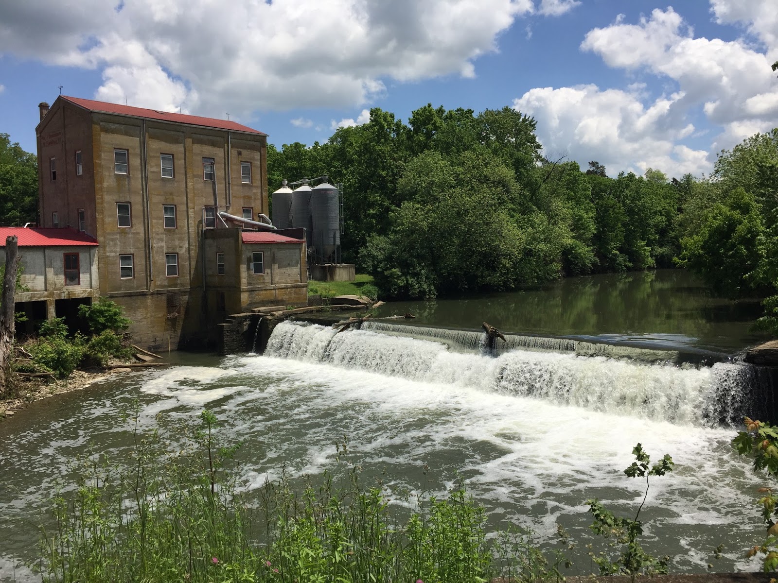 Midway Messenger: Mill, creek, dam and sky make for a nice picture at mill