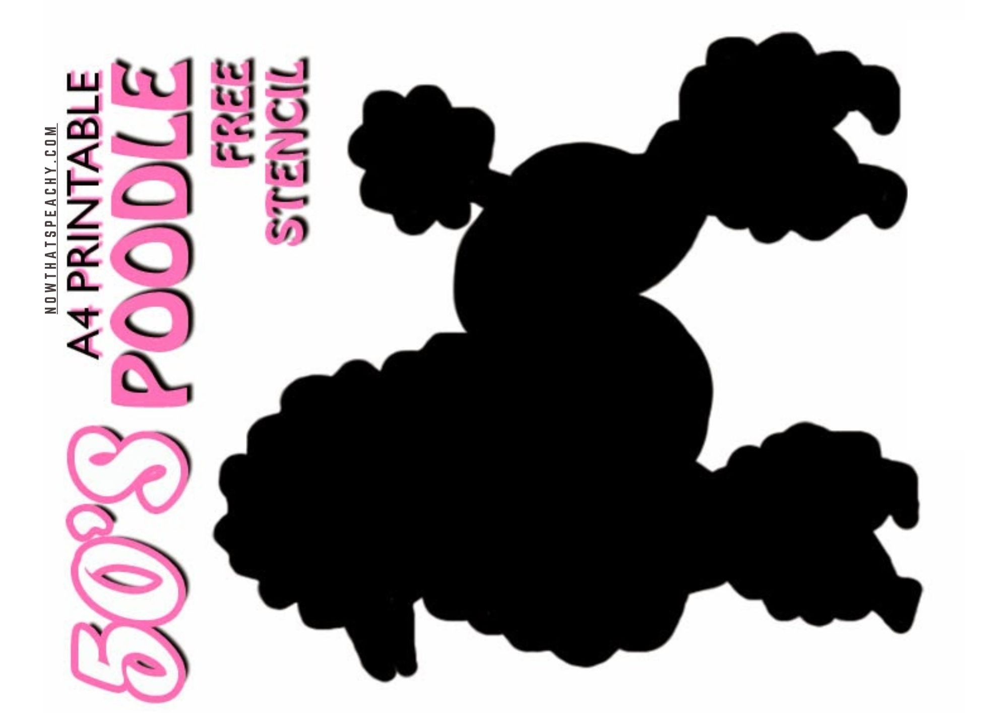 Free printable T-BIRD, PINK LADIES & POODLE stencil | COSTUME DIY | Now ...