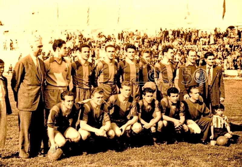 BARCELONA contra Atlético Tetuán 13/04/1952 Liga de 1ª División ...