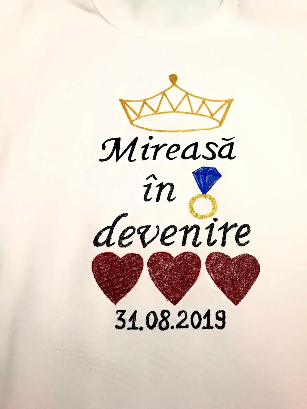 Handmade By Do : Hand painted wedding T-shirts/ Tricouri nuntă pictate ...