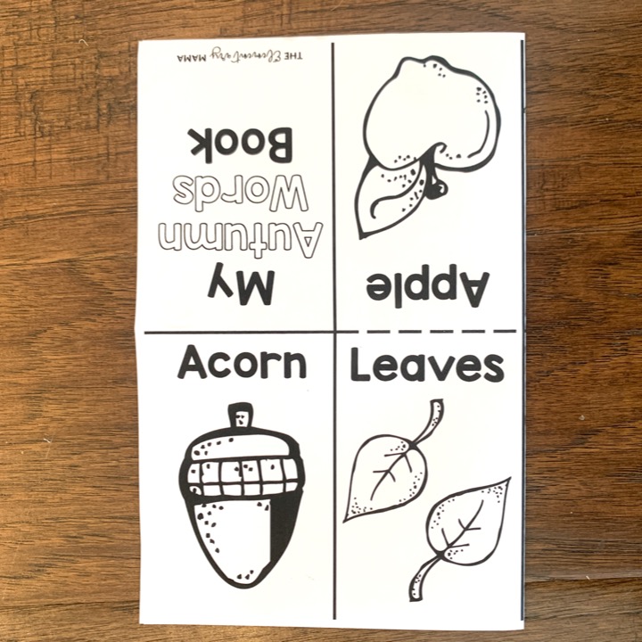 The Elementary Mama: My Autumn Words Book
