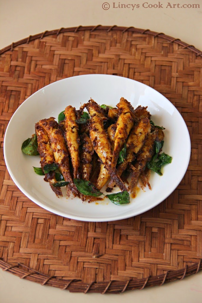 Nethili Fish Fry/ Fried Anchovies/ Nethili Meen Varuval ~ Lincy's Cook Art