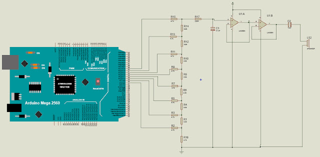 Generate Audio using Arduino using R-2R DAC and LM358 Operational Amplifier