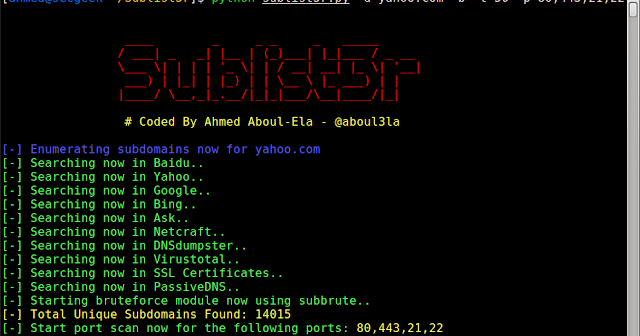 Sublist3r v1.0 - Fast subdomains enumeration tool - Heboh WOW