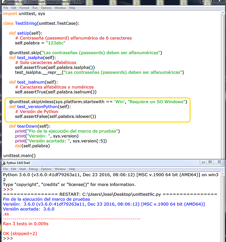 APRENDER A PROGRAMAR CON PYTHON: PRUEBAS UNITARIAS