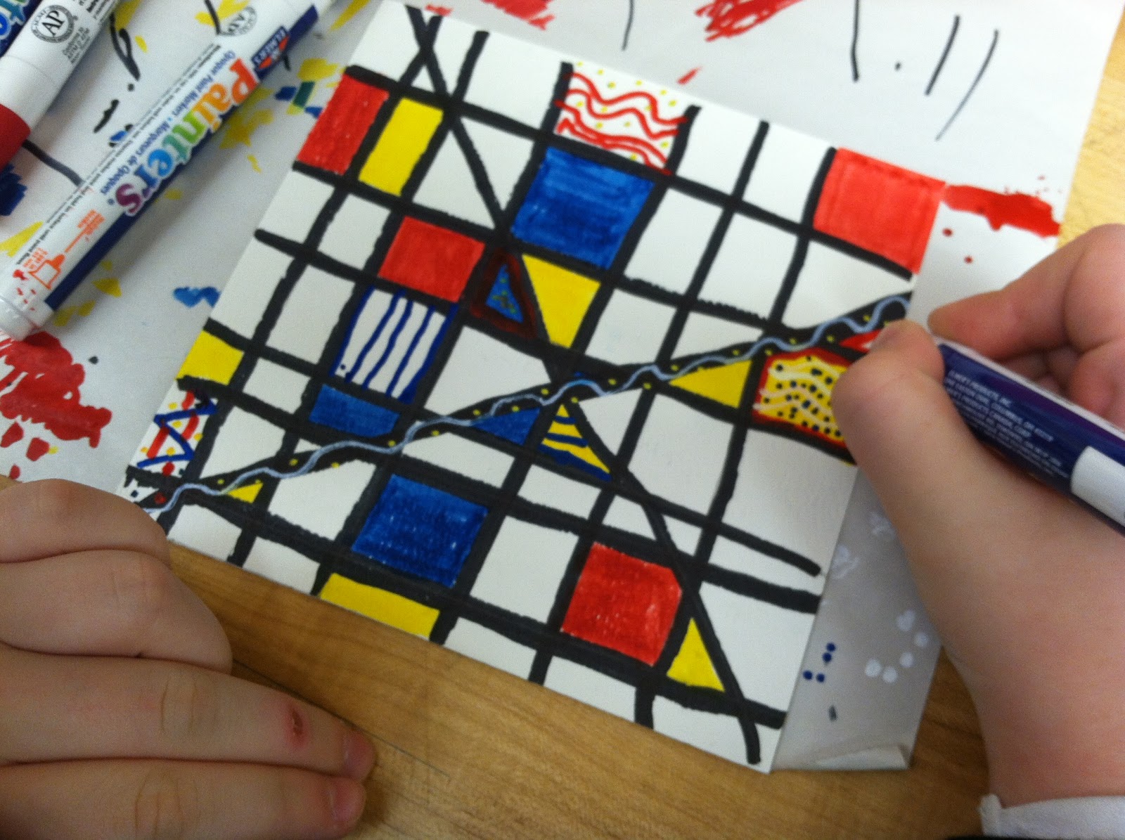 Olive ART! Do You???: Piet Mondrian with 2nd Grade