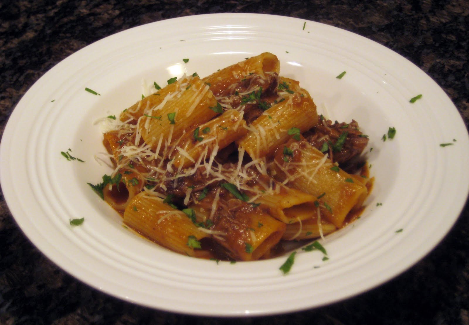 Dinner with the Welches: Short Ribs Rigatoni in Tomato Sauce