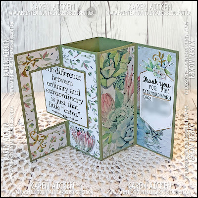 Painted Mountain Cards: Lever Card Thank You