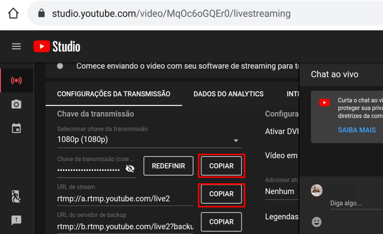 [Manual] Como Fazer Lives no YouTube Usando o URL RTMP e a Chave de ...