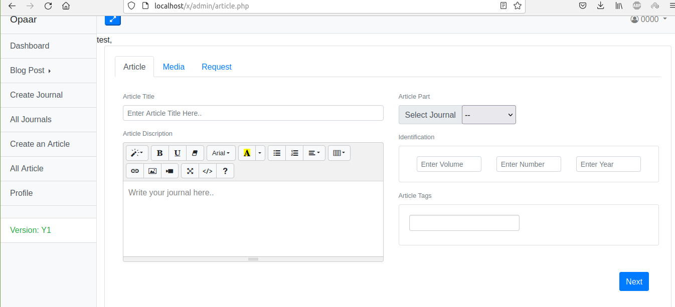 Online Journal Management System - Yamin Hossain Shohan's CV
