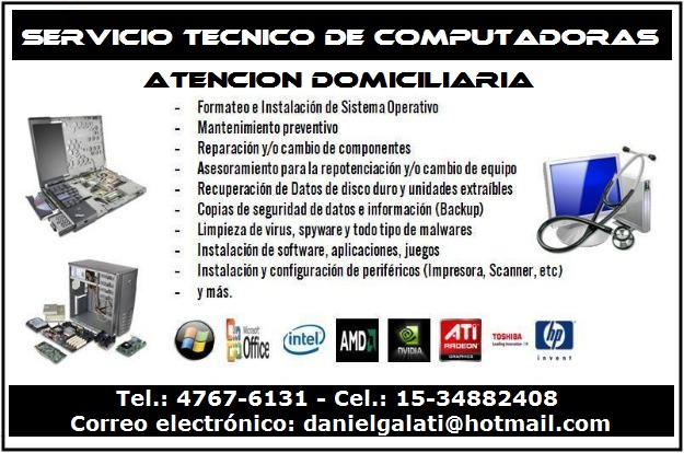 DG Service Integral de Computadoras: SERVICIO TÉCNICO DE COMPUTADORAS