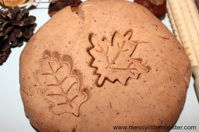 Easy no cook playdough recipe - autumn scented playdough - Messy Little ...