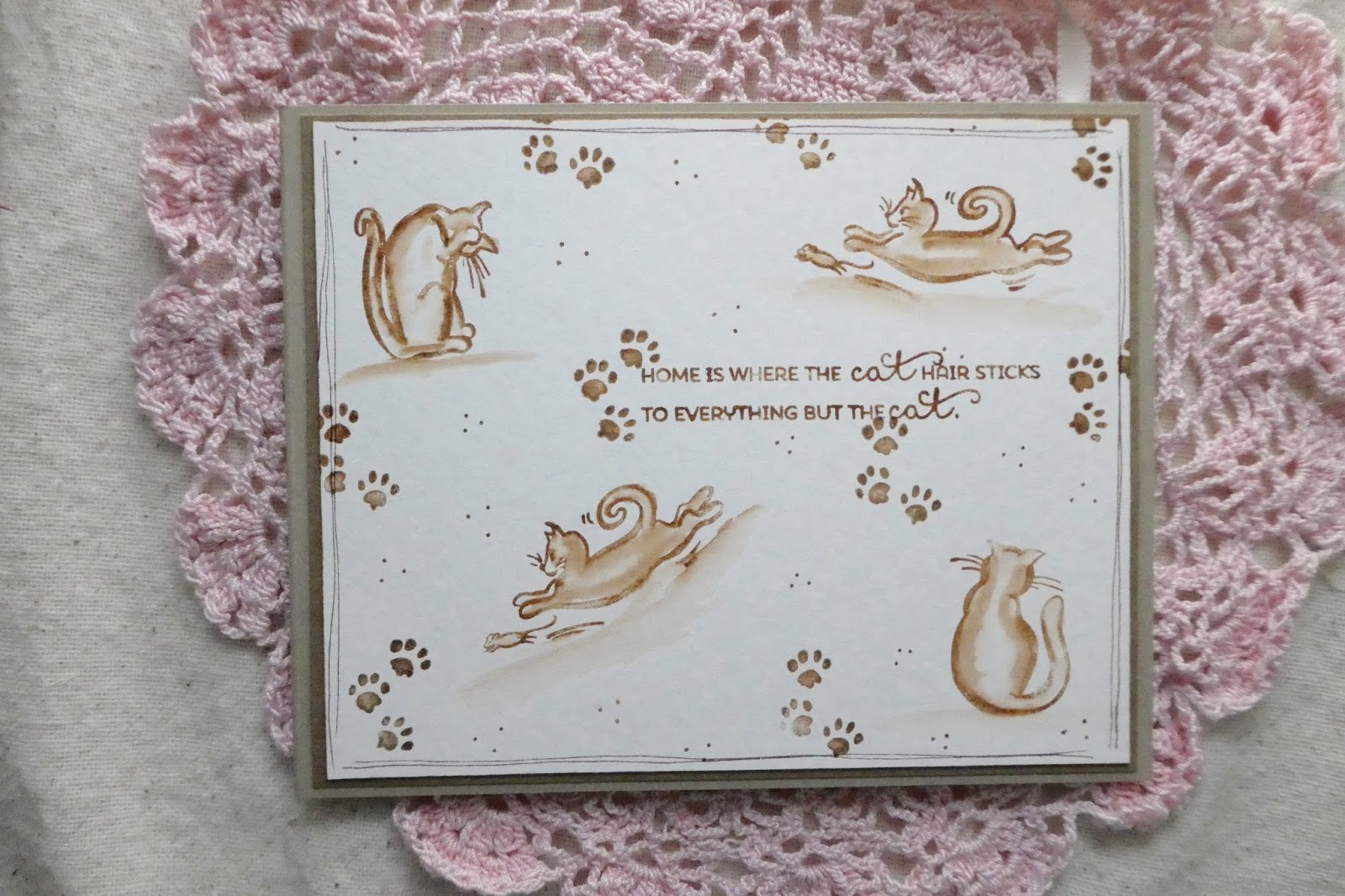 I Love My Cat Stamped Cards