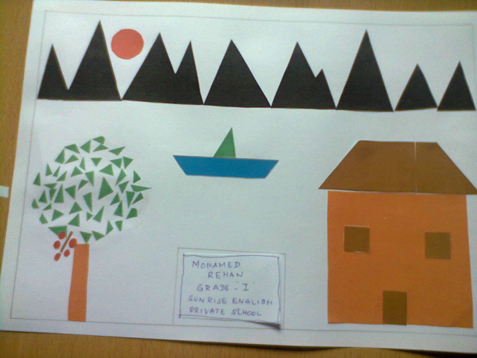 My Blog: Create Scenery with Shapes - Grade - 1 Maths Project