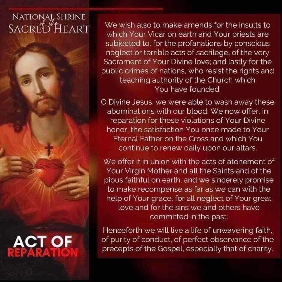 NATIONAL SHRINE OF THE SACRED HEART: ACT OF REPARARATION TO THE SACRED ...