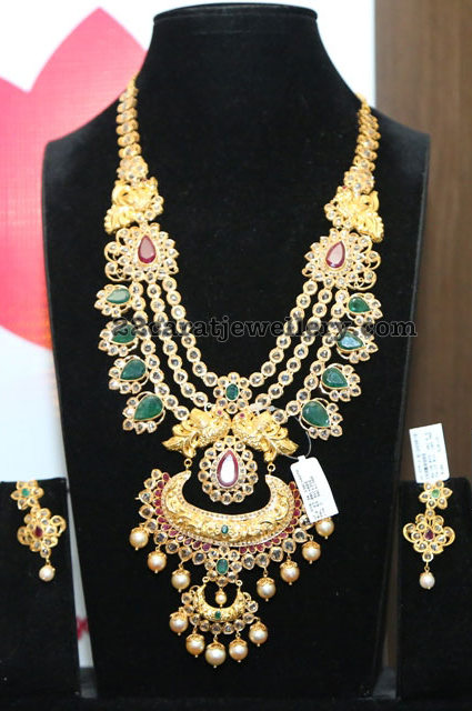 Uncut Diamond Emerald Three Step Set - Jewellery Designs