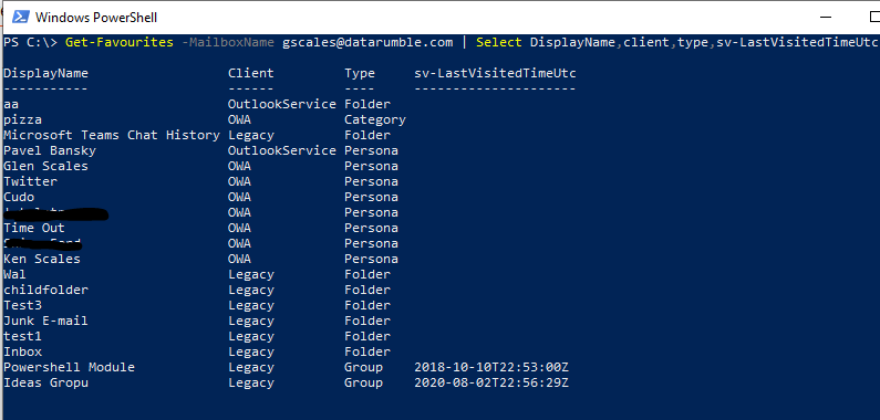 Reporting on the Favorites Shortcut items in Outlook, OWA and Outlook ...
