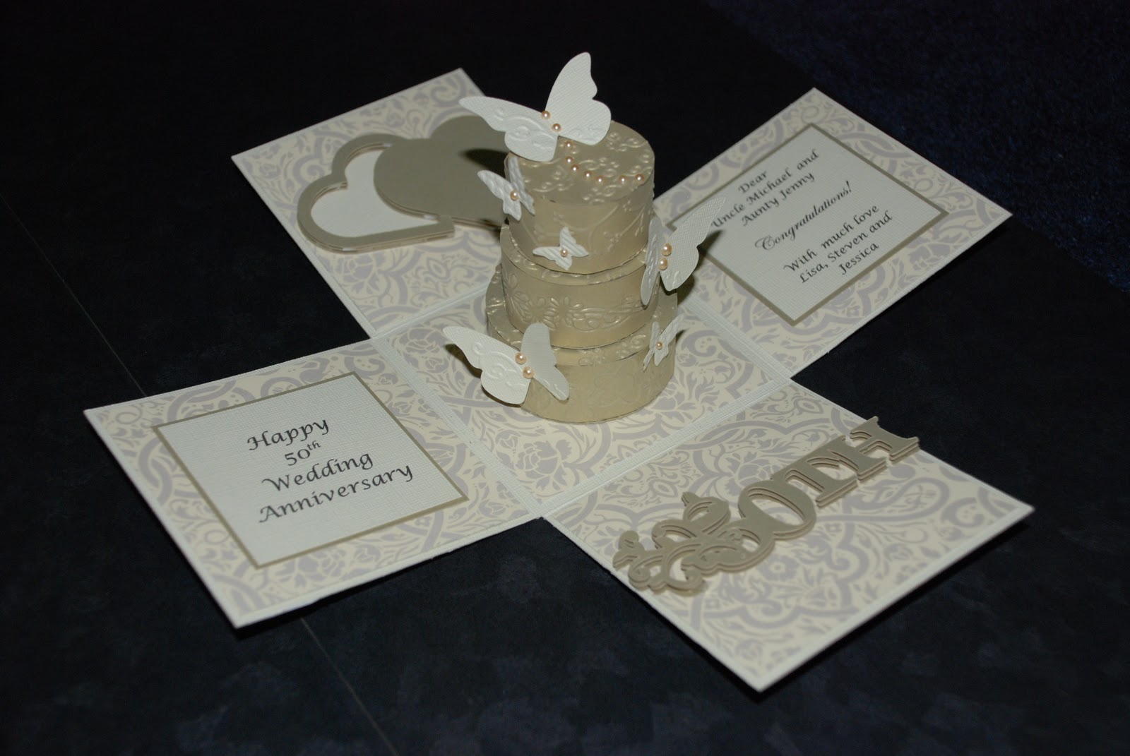 My Craft Empire: 50th wedding anniversary explosion box