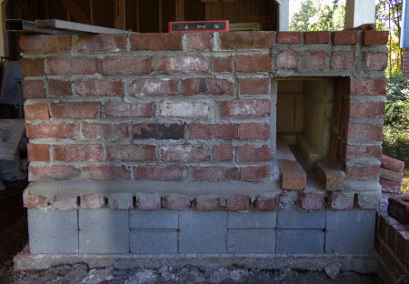 5 Acres & A Dream: Outdoor Kitchen: Wood Cookstove Firebox Side