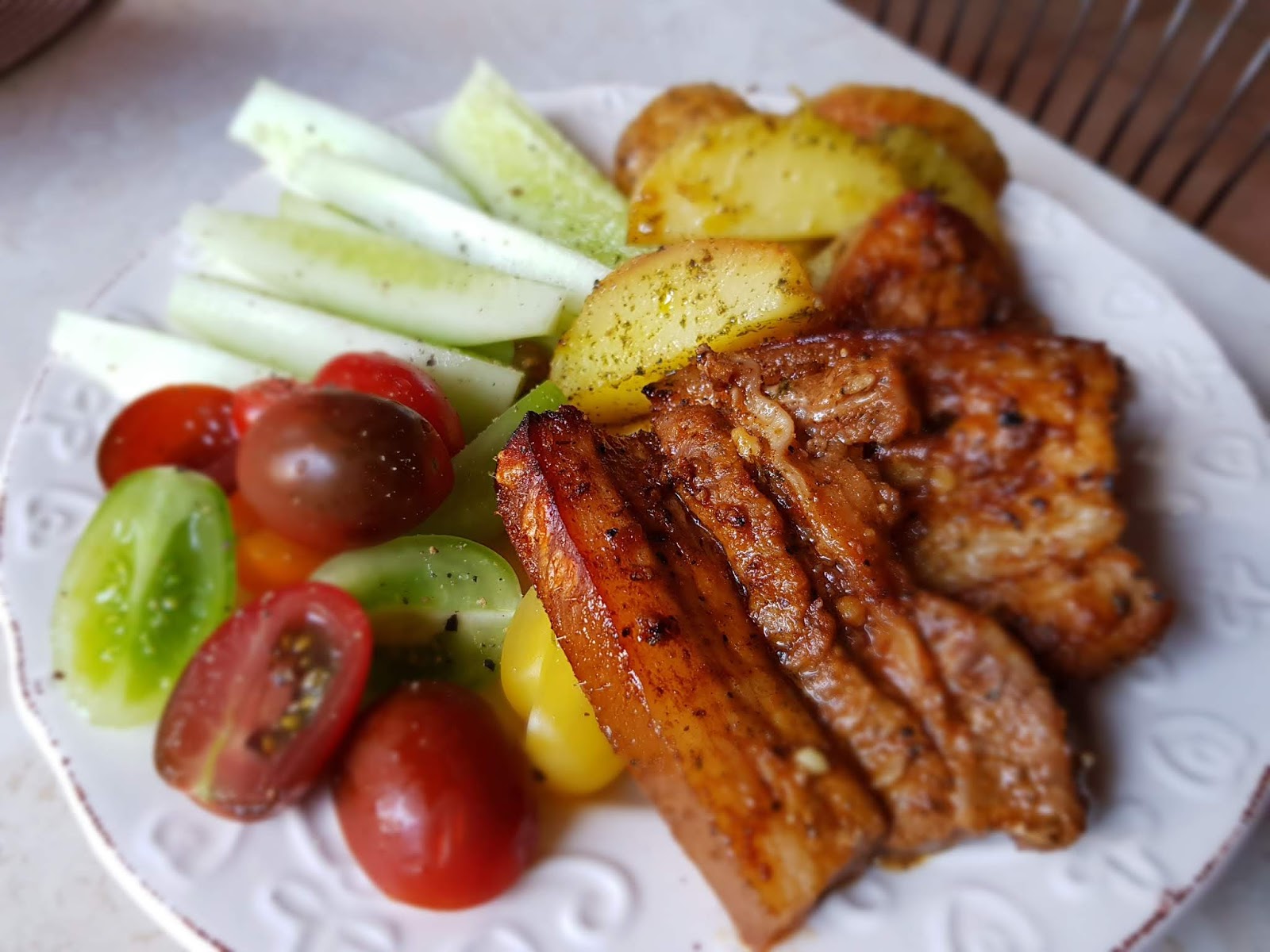 Jurgitos skanumai...: Kiaulienos šoninė (kepta konvekcinėje krosnelėje)