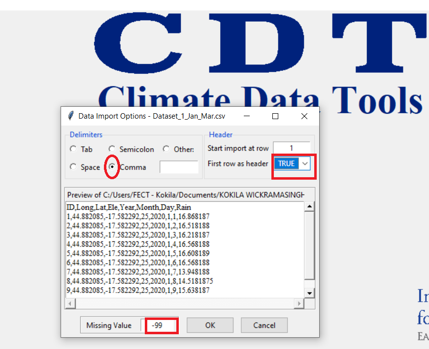 How to open a data file in CDT