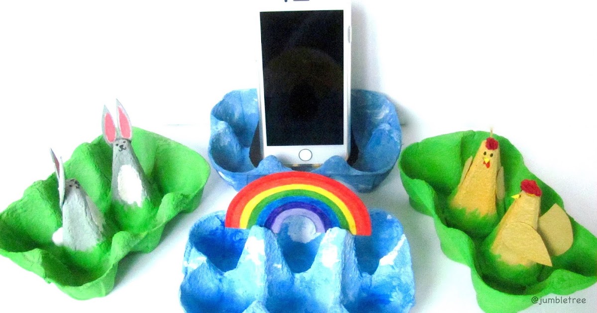Jumble Tree: Egg Carton phone stand hack! - #stayhomeandcraft