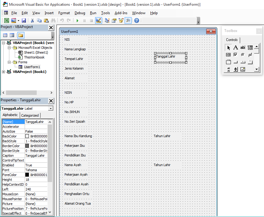 Cara Mudah Membuat Form Input Data Siswa Berbasis Excel dengan VBA ...