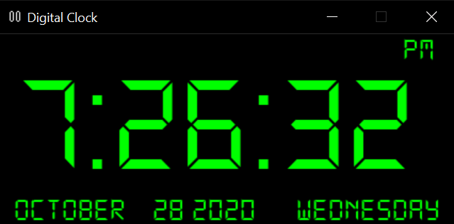 Digital Clock | Python | Pygame