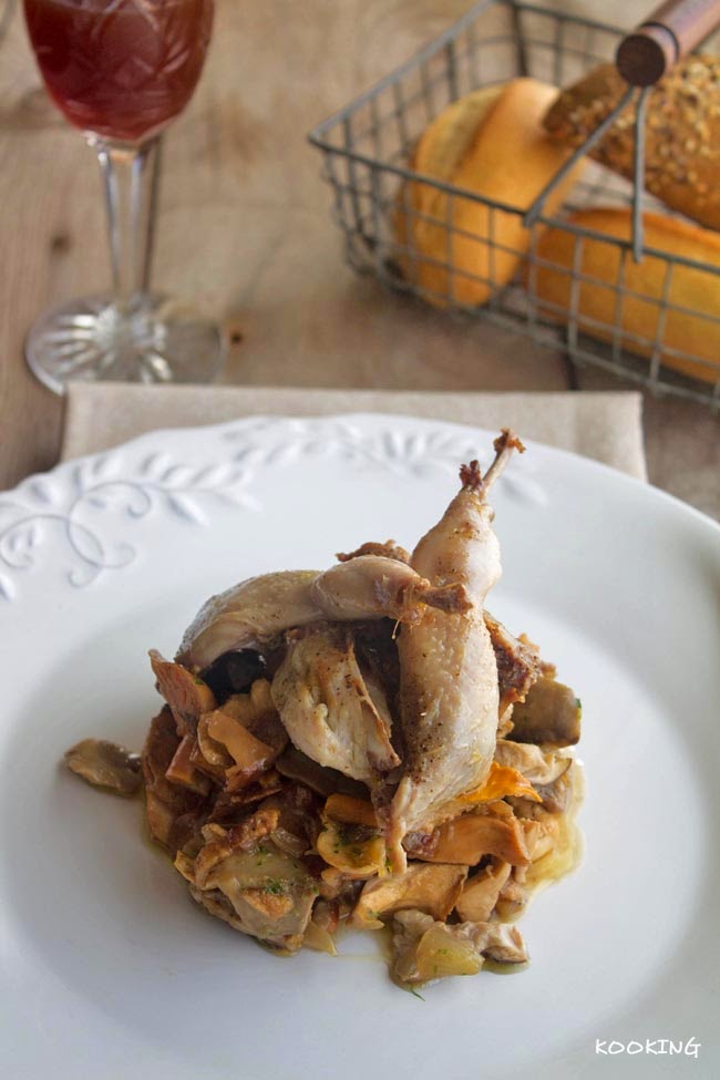 KOOKING: Codornices confitadas con setas