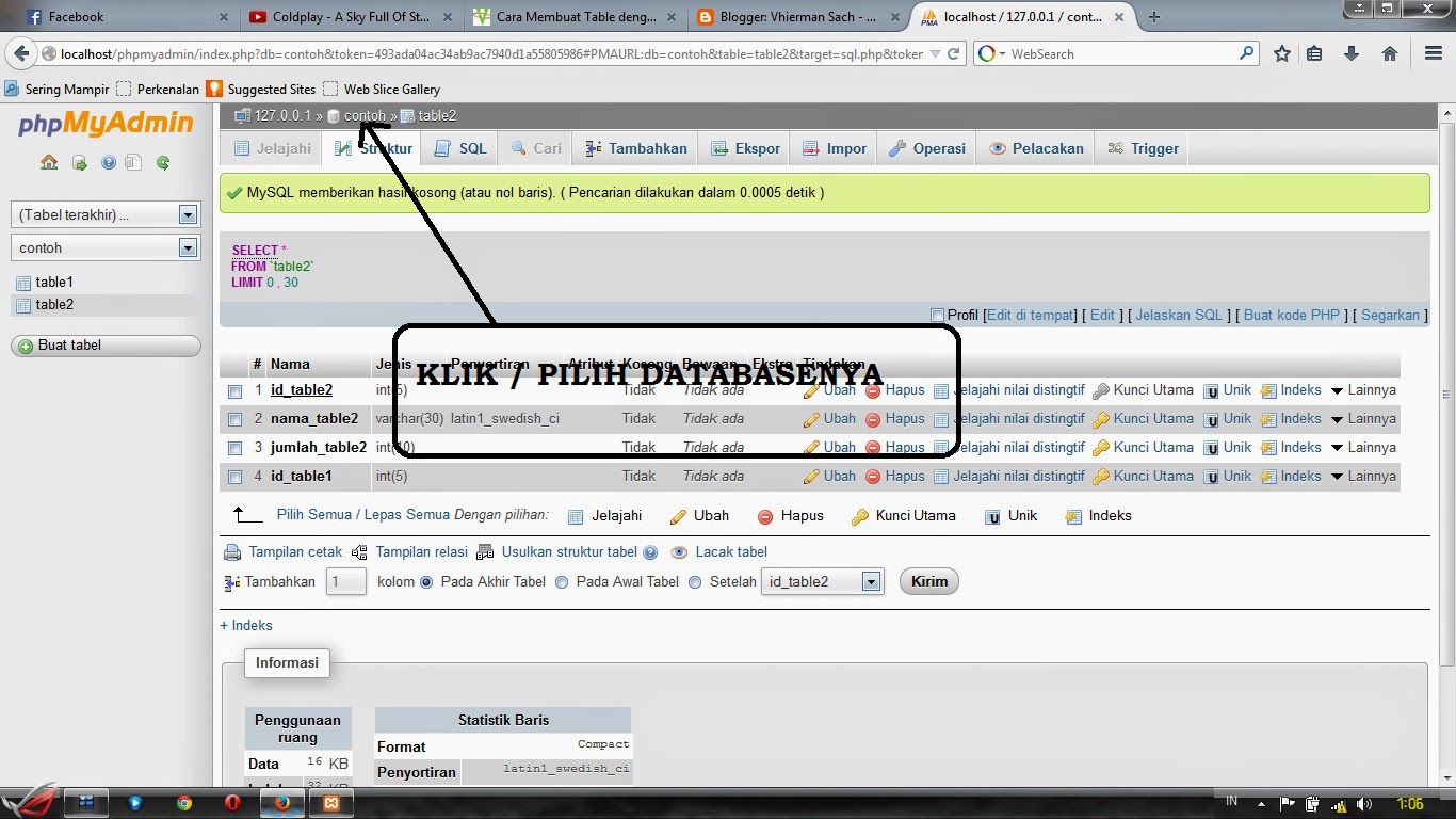 TUTORIAL CARA MEMBUAT RELASI ANTAR TABLE DATABASE DENGAN PHPMYADMIN « .Programmer Mania