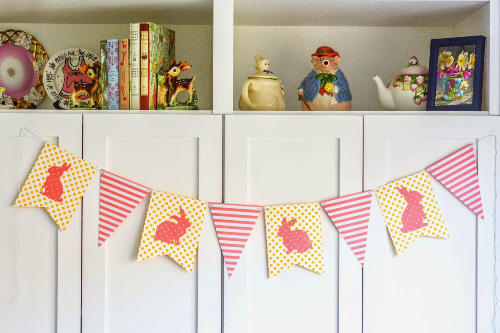 Aesthetic Nest: Crafting: Easter Bunny Banner and Free Bunny Template ...