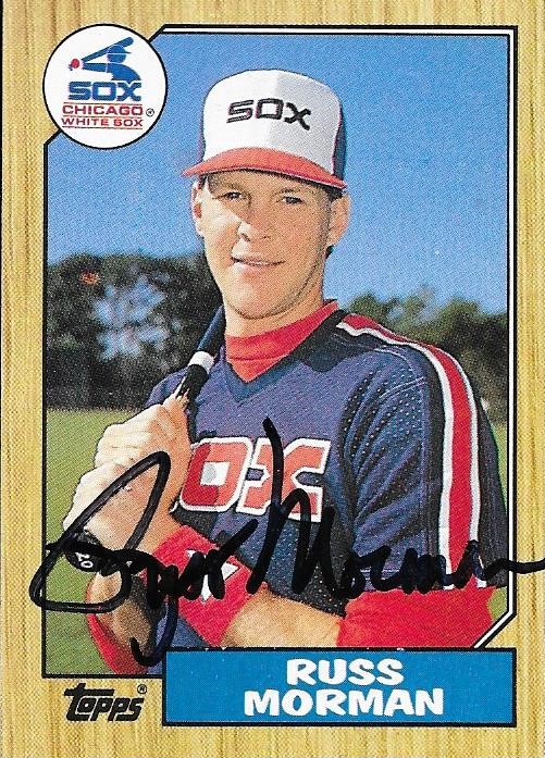 foul bunt: From Stefan - Signed 1987 Topps Russ Morman