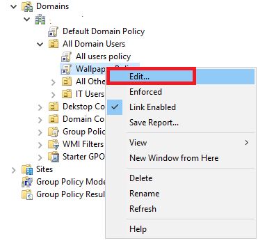 Deploy wallpaper using group policy
