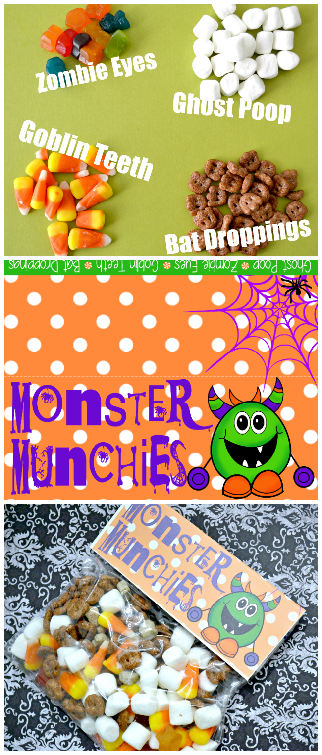It's A Mom's World: Monster Munchies With Free Bag Topper Printable