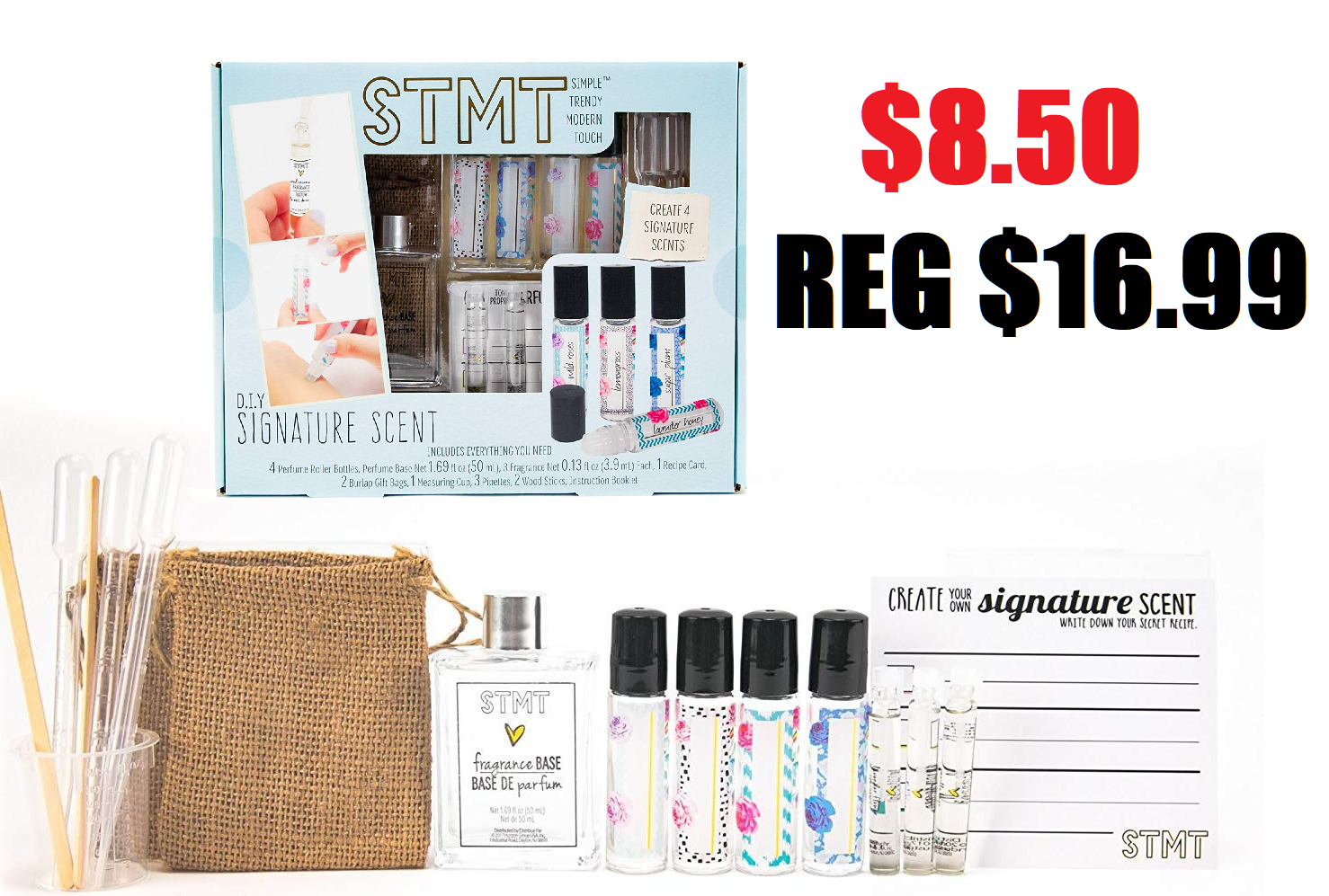 STMT DIY Signature Scent Art & Craft Kit Mix & Make 4 Signature Perfume ...