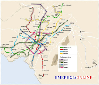 Map of Athens, Greece