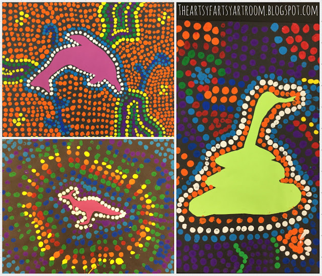 The Artsy Fartsy Art Room: 3rd Grade Australian Aboriginal Dot Art (2015)