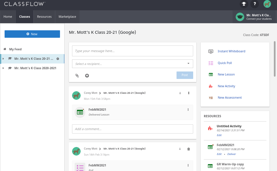 Mr. Mott's Technology Blog: ClassFlow - a great FREE resource for live and interactive lessons!