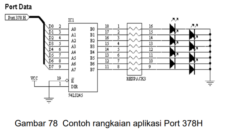 Afifah Febry Nabilla: Rangkaian Aplikasi Port 378H