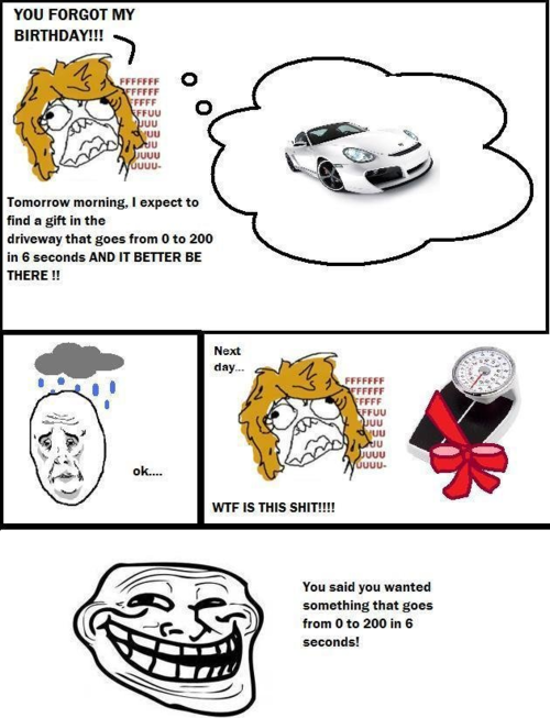 Here You will find many troll jokes.: Troll Face Birthday Gift Solution