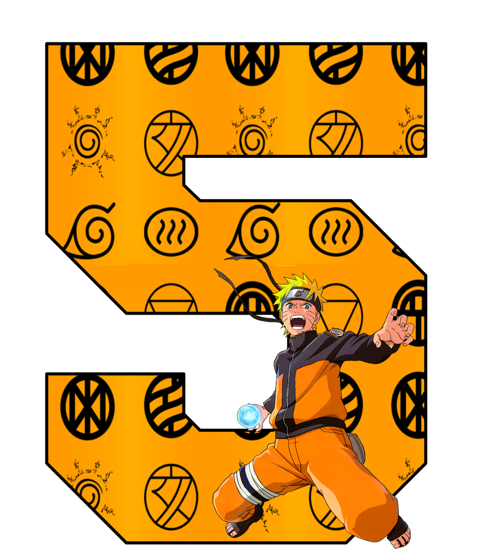 Kits imprimibles gratis : Números para imprimir Naruto