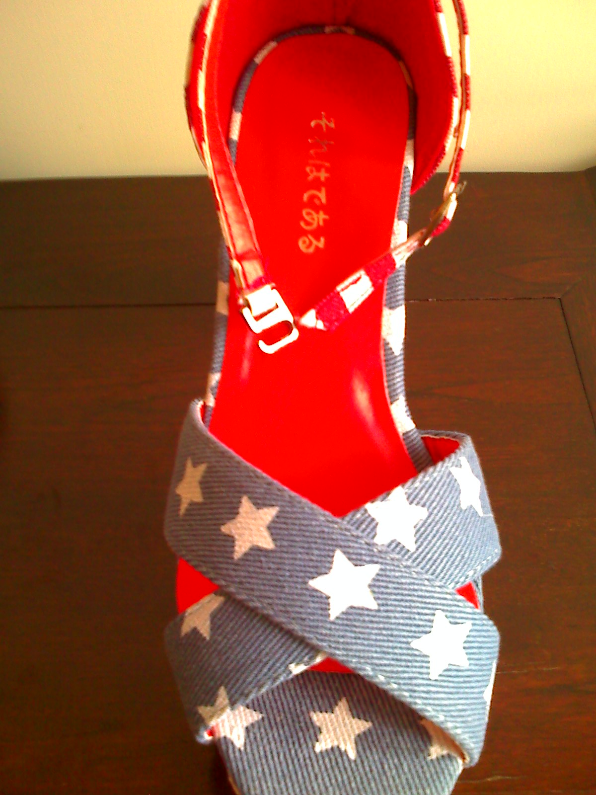 Vintage & Funky: Hot American Flag Platform Shoes Heel
